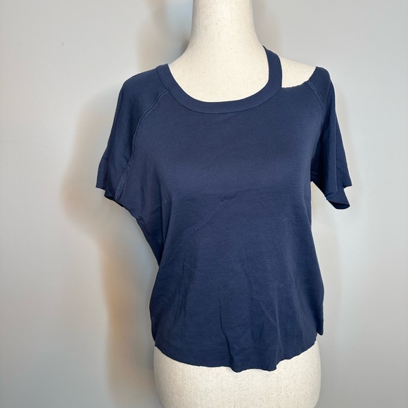 Chaser | Tops | Nwt Sz S Chaser Open Short Sleeve Cut Out Shoulder Dark ...
